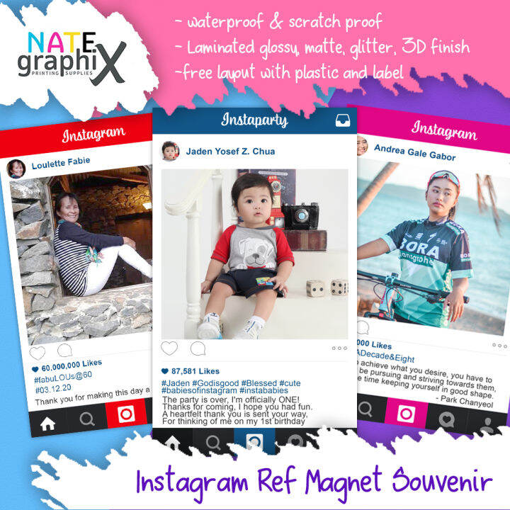 Insta gram Ref Magnet Souvenir Giveaways ATM size | Lazada PH
