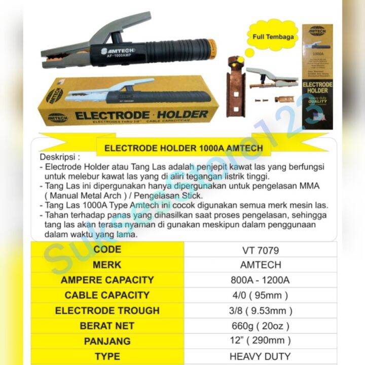 TANG LAS 1000 ampere AMTECH / PEGANGAN LAS / GAGANG LAS / STANG LAS ...