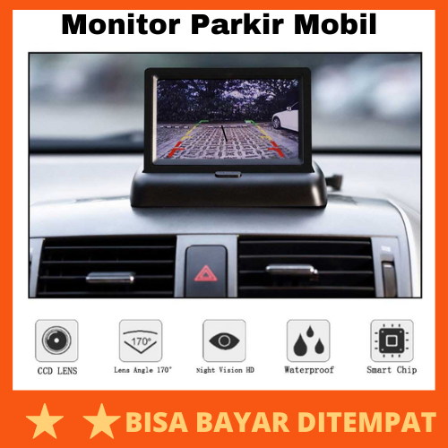 Monitor Parkir Mobil Foldable Rear View TFT LCD 4.3 Inci / Layar Layer ...