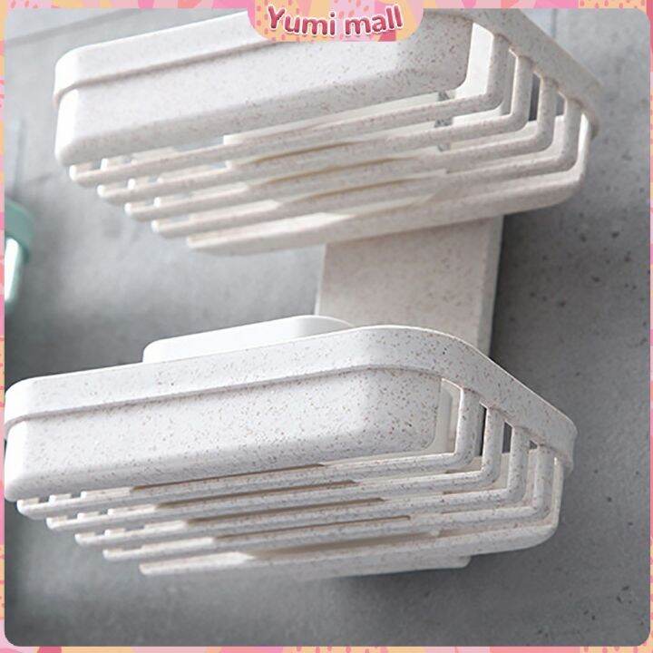 Yumi ที่วางสบู่ 2 ชั้น ติดผนัง กล่องสบู่ ชั้นวางของแบบติดผนัง ชั้นวาง ...