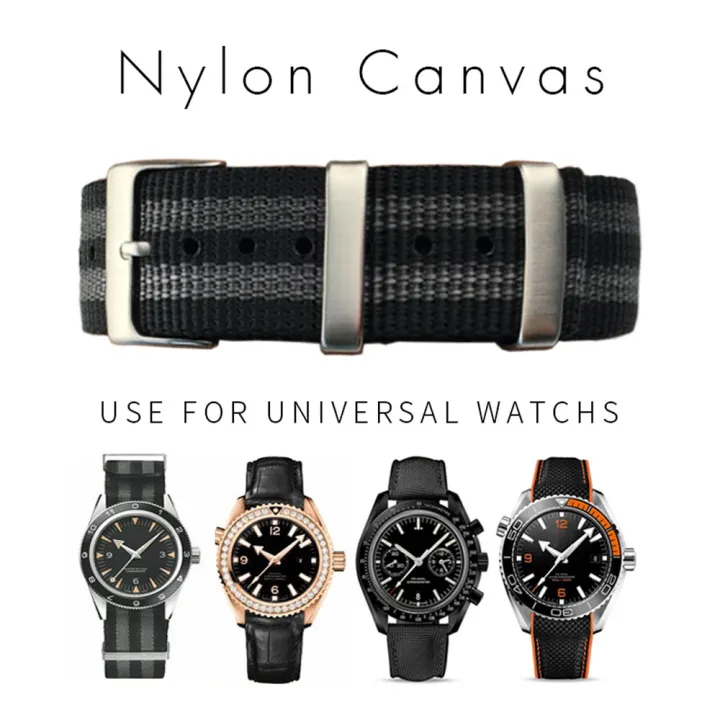 สายนาฬิกาไนลอนกีฬาสายนาฬิกาอเนกประสงค์สำหรับ Omega Hamilton Seamaster ...