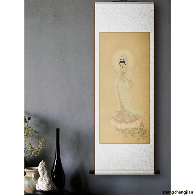Zhangchengjian portrait scroll portrait of Amitabha Buddha Great Trend ... Zhangchengjian portrait scroll portrait of Amitabha Buddha Great Trend ...