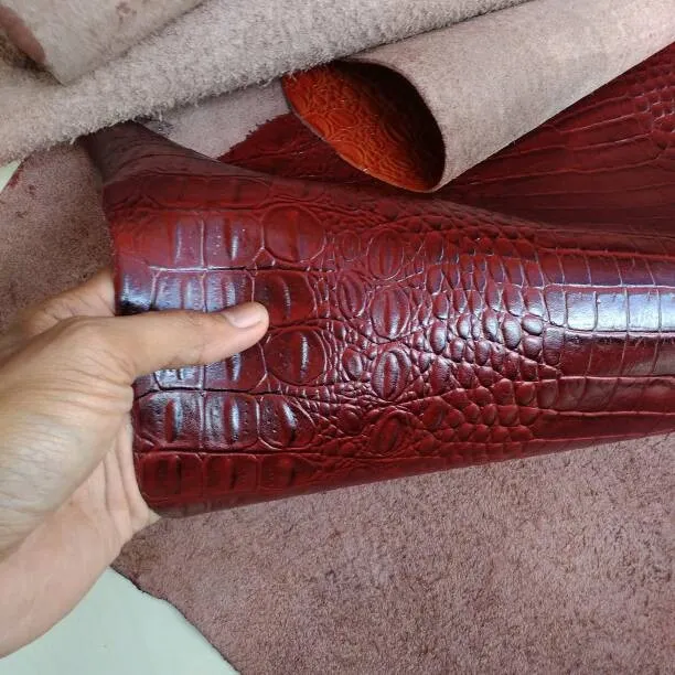 Kulit sapi lembaran Emboss Buaya Kulit Sapi Lembaran emboss Croco ...