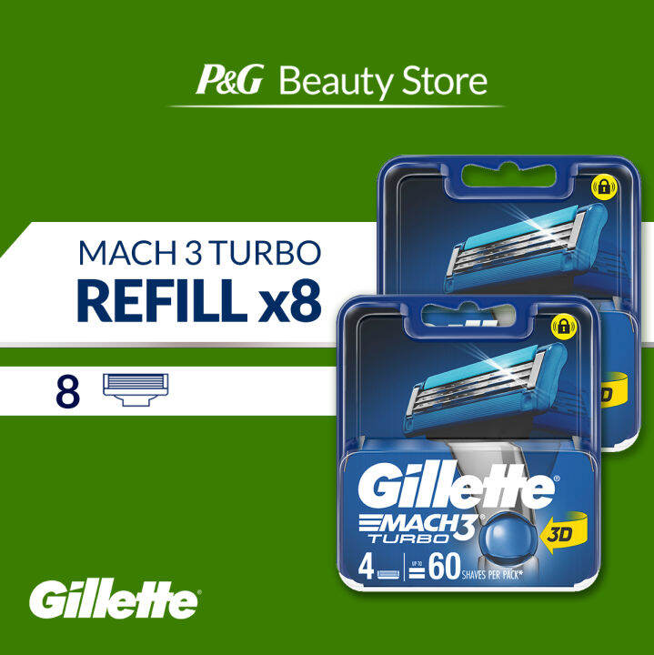 Gillette Mach3 Turbo 3D Cartridge 4s (set of 2) | Lazada PH