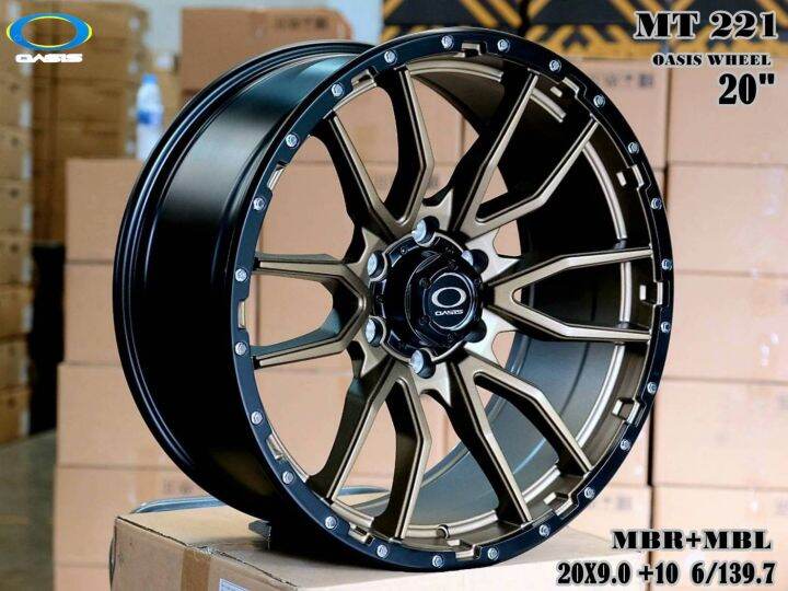 ล้อแม็กใหม่ - MT221 ขอบ20 - สี MBR+MBL - ขอบ20 - งาน OASIS (20 x 6รู139) - หน้ากว้าง 9 x 9 ET10 ...