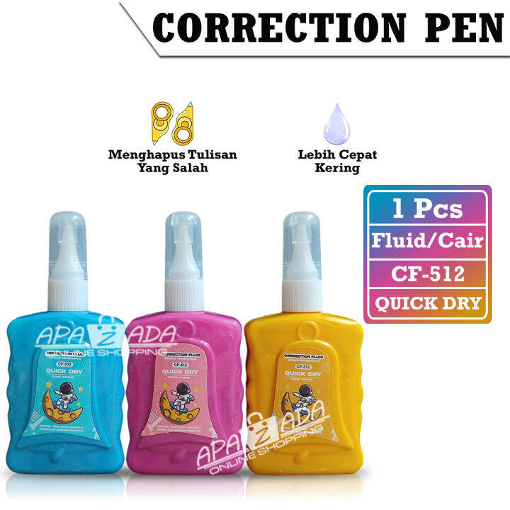 Apazada - Correction Fluid Satuan [1 Pcs Tipex] / Correction Pen / Tip ...