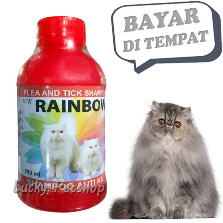 Shampoo Kutu Kucing RAINBOW 250 ML Basmi Parasit Anti Tick And Flea ...
