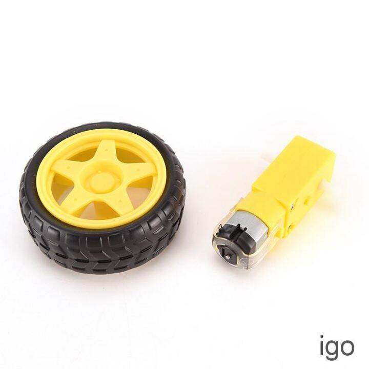 IGO Arduino Smart Car Robot Tire Wheel with DC 3-6v Gear Motor | Lazada ...