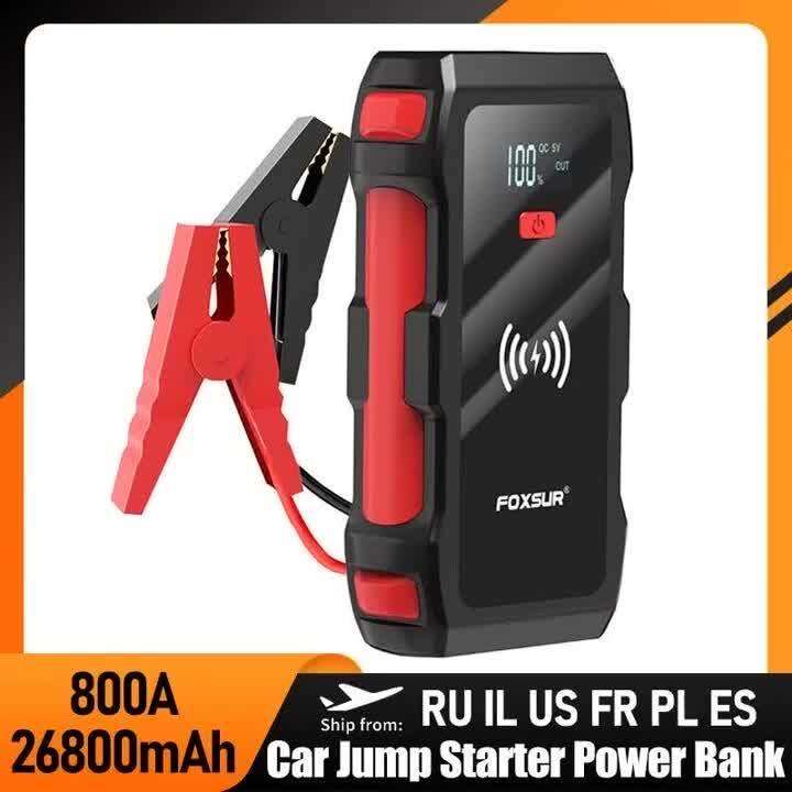 26800mAh 800A Portable Car Jump Starter 12V Car Booster Charger Starting Device rol Diesel Car ...