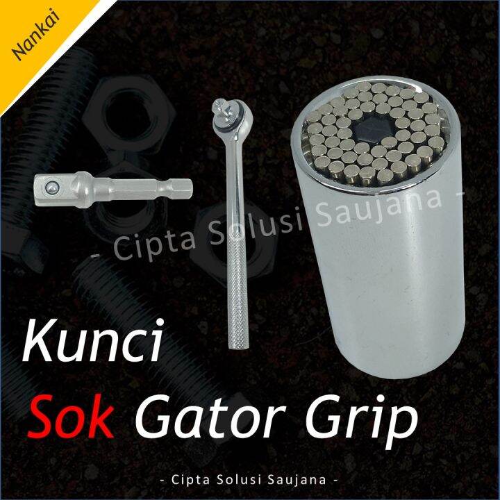 KUNCI SOK KUNCI PAS MULTI UKURAN JENIS KEPALA BAUT GATOR GRIP REFLEX ...