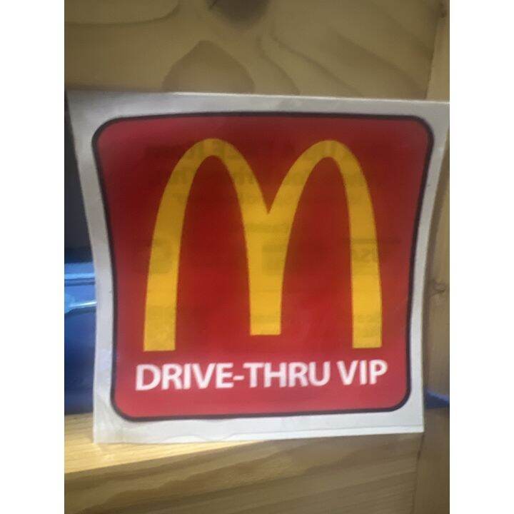 Mcd Mcdonald McDonald's drive thru car sticker windscreen | Lazada