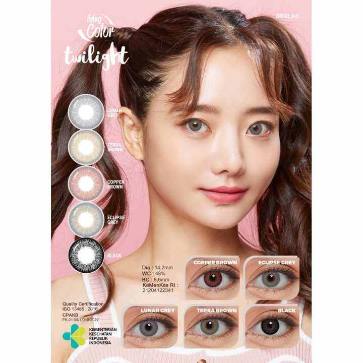 SOFTLENS TWILIGHT NORMAL ATAU MINUS, 14.2 MM, FREE LENCASE, SOFLEN SOFLENS SOFTLEN LENSA BY ...