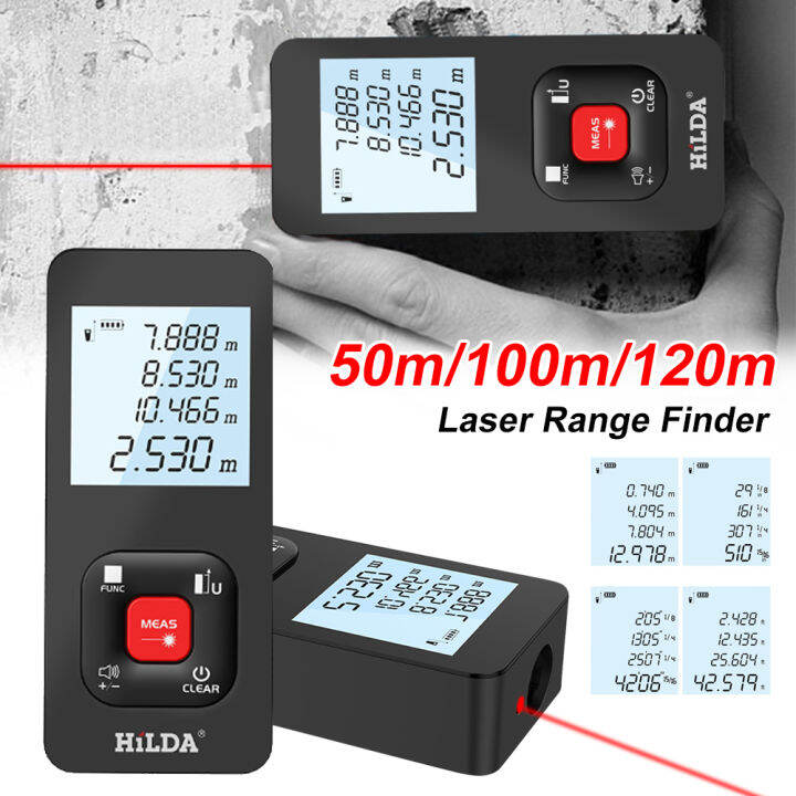 EG【Ready Stock】Laser Rangefinder 50m/100m/120m Distance Measuring Meter ...
