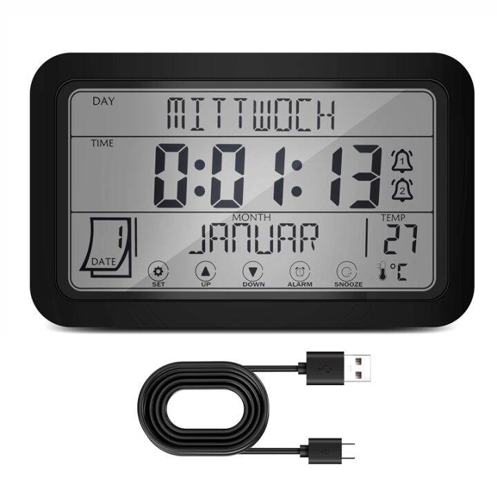 Digital Wall Clock, Digital Clock Battery Operated, 8Inch Desk Clock ...