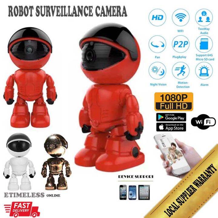 Smart Auto Tracking Robot Camera Control Rotate 1080P Robot CCTV With ...