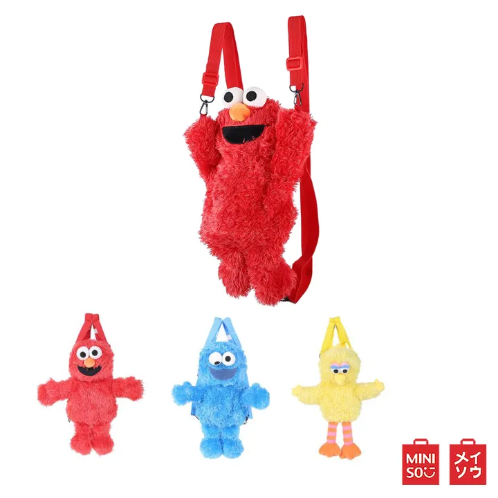 MINISO กระเป๋าสะพายหลังทรงตุ๊กตา Sesame Street | Lazada.co.th