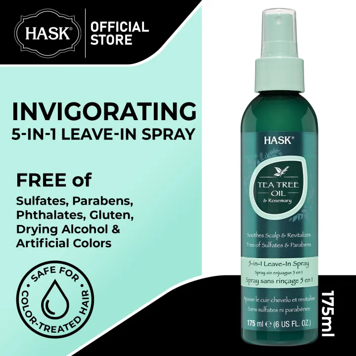 Hask Tea Tree Oil and Rosemary 5 in 1 Leave-in Spray 175 ml | Lazada PH