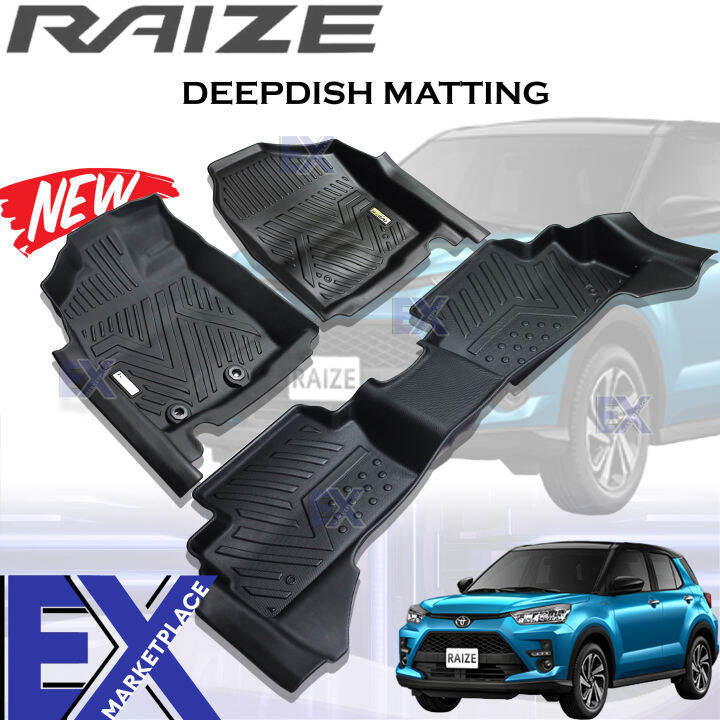 Toyota Raize 2023-2024 Deepdish Matting 9D with PREMIUM EMBLEM LOGO ...