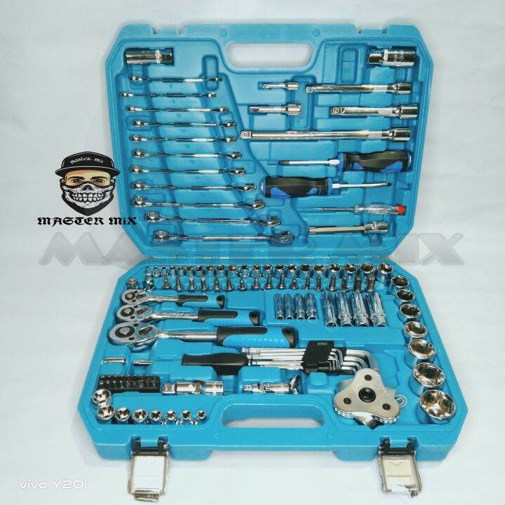 Flyman Socket Wrench Set 121 Pcs. 6 Point (3 Sizes - 1/4", 3/8", 1/2 ...