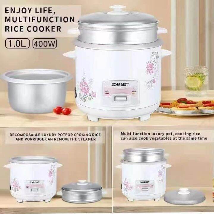 Original Scarlett brand Rice cooker with steamer 1.0L,1.5L ,1.8L ...