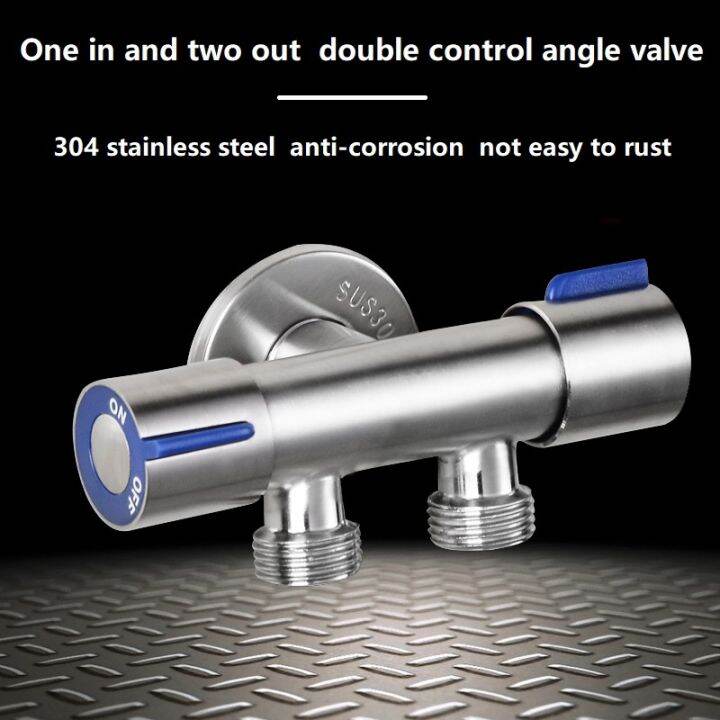 Stainless Steel Two Way Angle Valve Double Angle Valve Triangle Valve ...