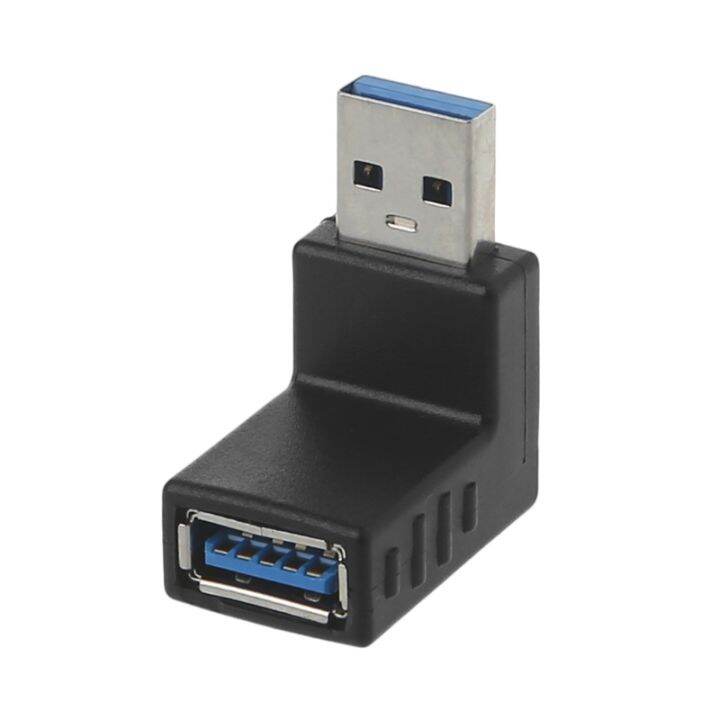 90˚ Left Right Angled USB 3.0 A Male To Female Connector Adapter For ...