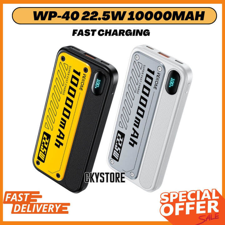 WK WP-40 22.5W 10000mAh MECHA Style Super Fast Charging Power Bank ...