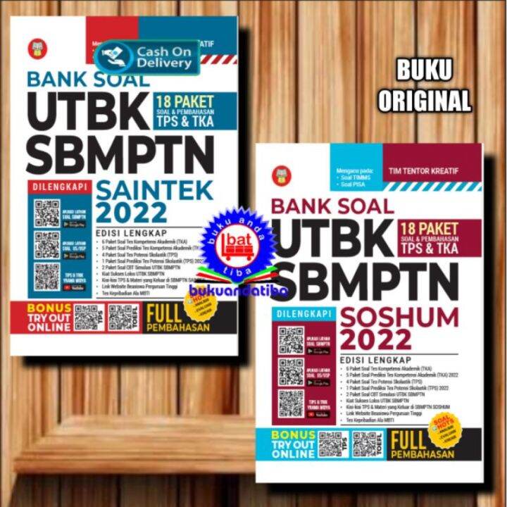 BUKU BANK SOAL UTBK SBMPTN SAINTEK - SOSHUM 2022 - TIM TENTOR KREATIF | Lazada Indonesia