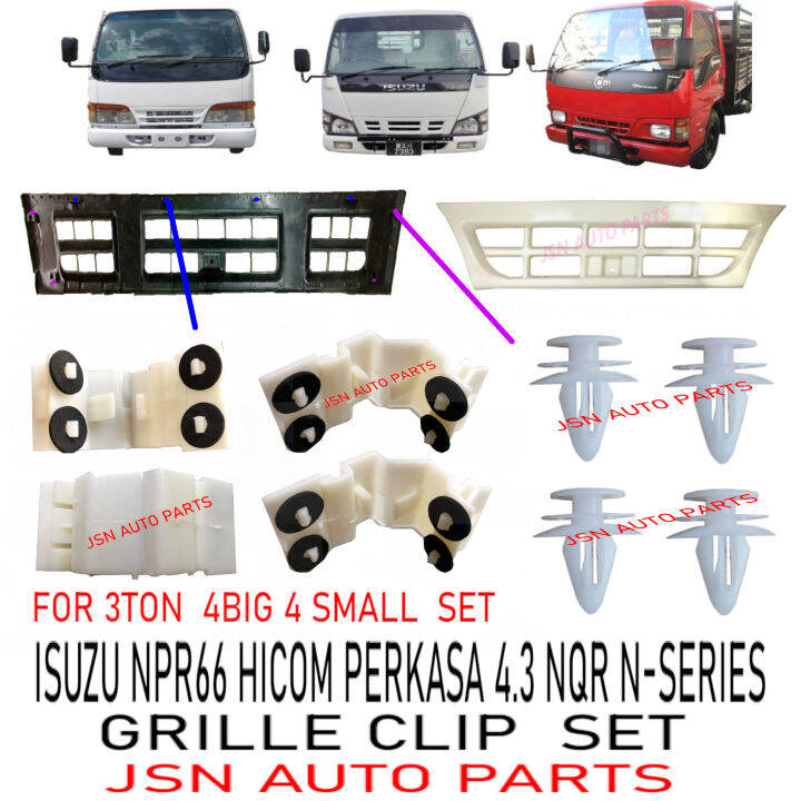 GRILLE CLIP SET ISUZU NPR66 NQR NKR N-SERIES HICOM PERKASA LORRY TRUCK ...