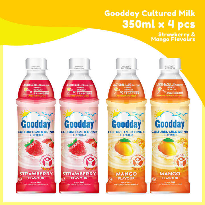 Goodday Quatro Trial Pack 350ml x 4 (2 Strawberry, 2 Mango) | Lazada PH