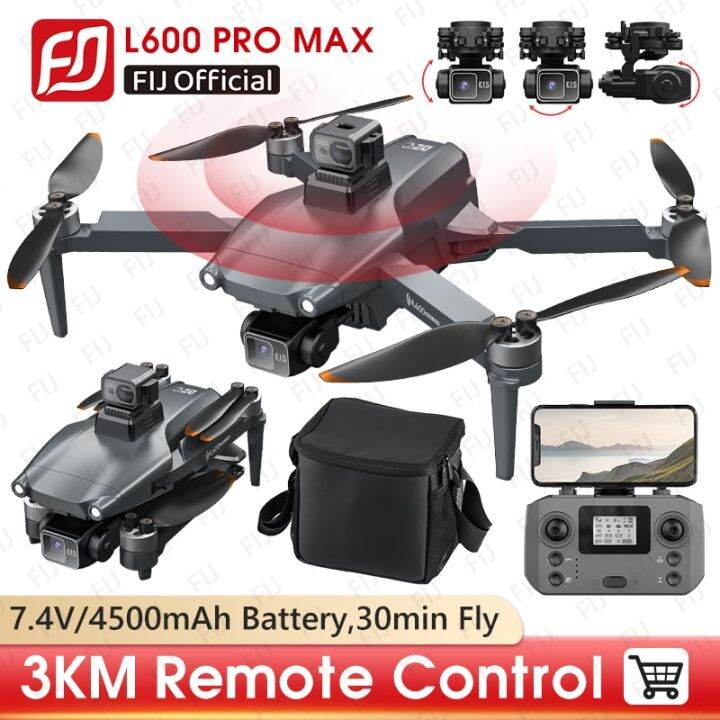 LYZRC L600 PRO MAX Drone 4K Professional HD Dual Camera 3-Axis Gimbal ...