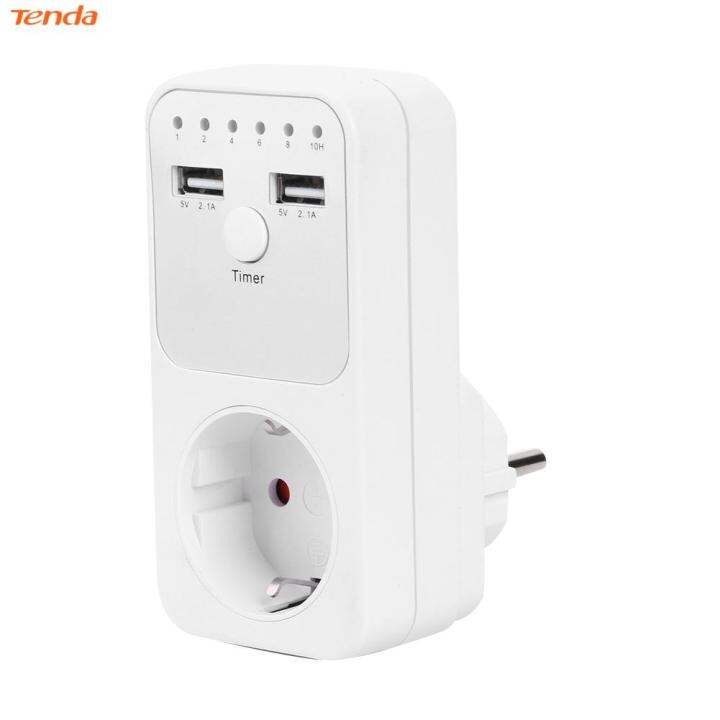 Dual Usb Eu Plug Masa Soket Suis Pemasa Undur Outlet Pengawal | Lazada