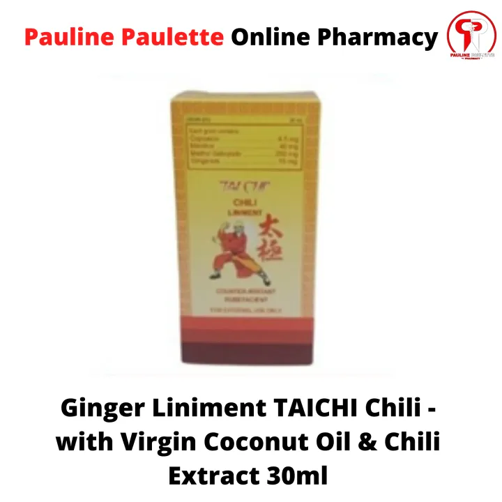 Ginger Liniment TAICHI Chili - with Virgin Coconut Oil & Chili Extract ...