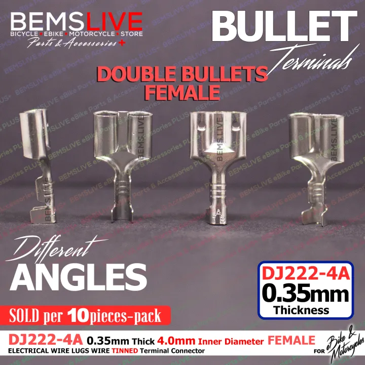 DJ222-4A (Double Bullet Female) 0.35mm Thick 4.0mm Inner Diameter ...