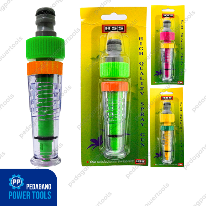 HSS Semprotan Air Lurus Plastik Warna Hose Nozzle Taman Cuci Motor PVC ...