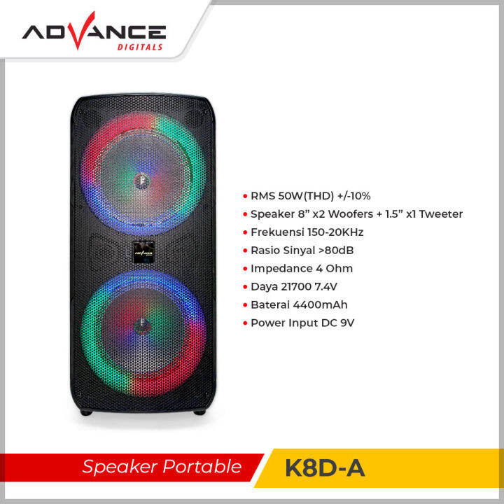 【ready Stock】advance K8d A Speaker Meeting Bluetooth Salon Aktif 8 Inch
