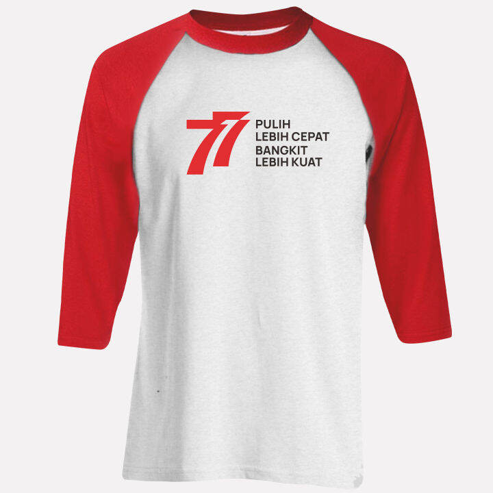 Kaos HUT RI 77 2022 Raglan Premium / Kaos Agustusan 2022 Raglan | Lazada Indonesia