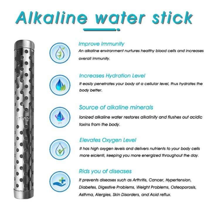 Alkaline pH Water Filter Sticks Portable Hydrogen Mineral Purifier ...