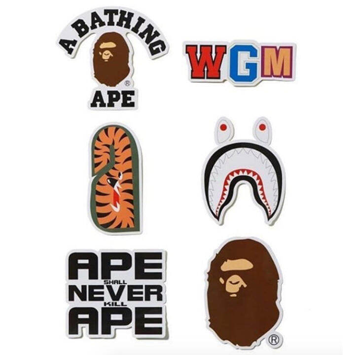 BAPE sticker shark ape-headed ape-man luggage case refrigerator paper ...