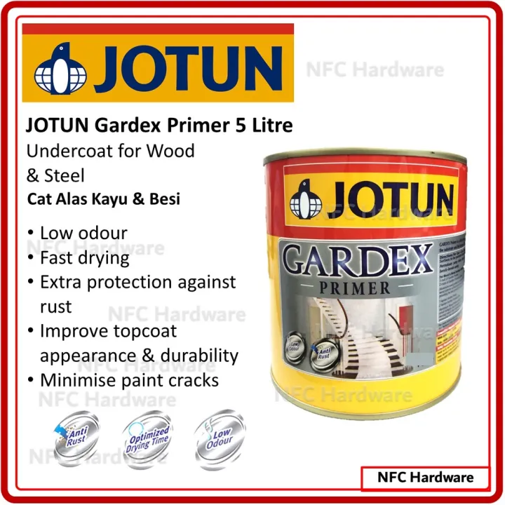 JOTUN Gardex Primer 5 Litre (Cat Alas Kayu dan Besi) | Lazada