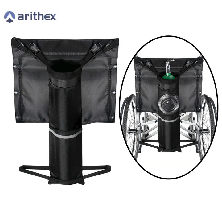 ARITHEX Riverr Wheelchair Oxygen Cylinder Bag Solid Tank Holder ...