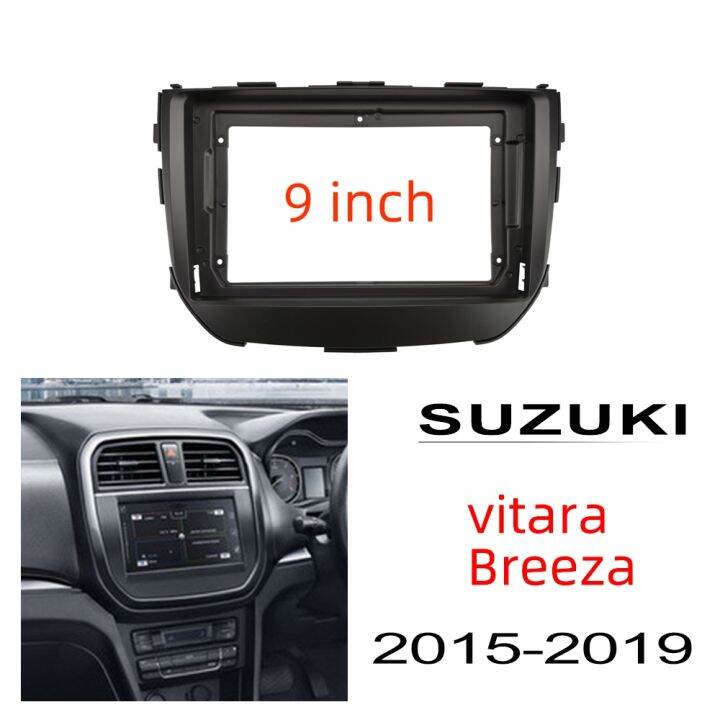 Honxun 9 inch android head unit player fascia 2din radio frame car dash ...