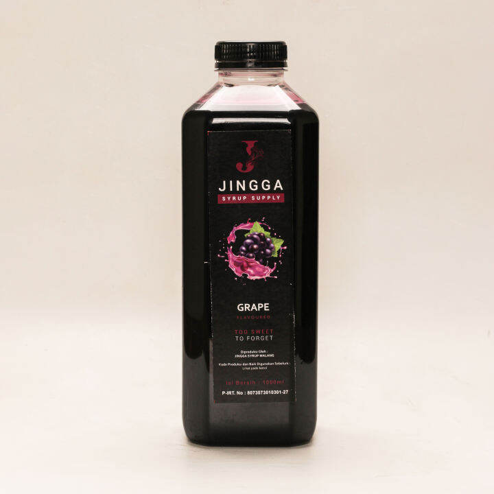 JINGGA Grape Syrup 1000 ml - Sirup Anggur Untuk Mocktail Cocktail ...