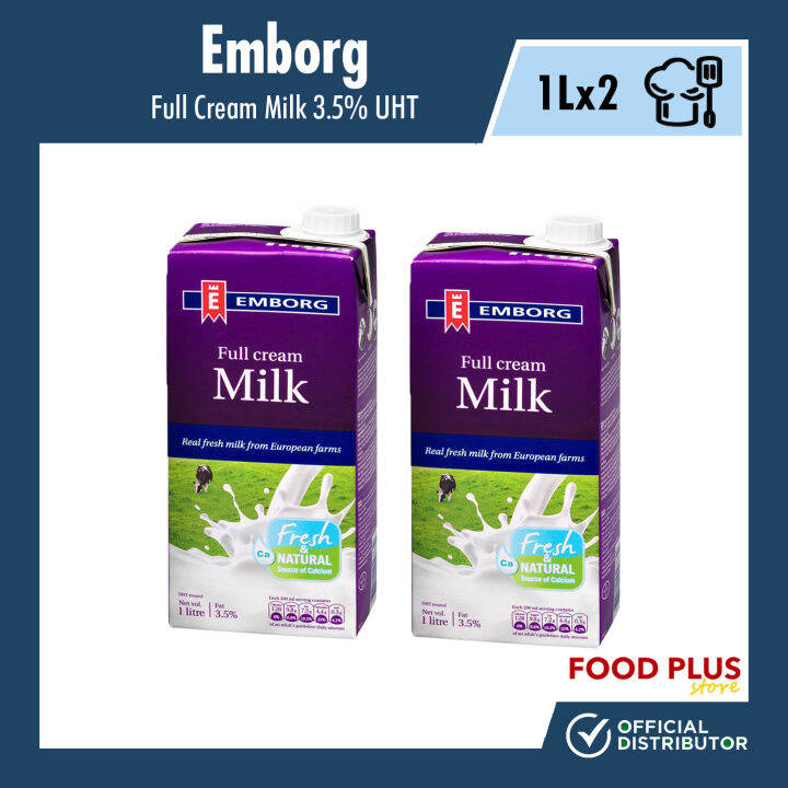 Emborg Full Cream Milk 3.5% Duo (1L x 2) | Lazada PH