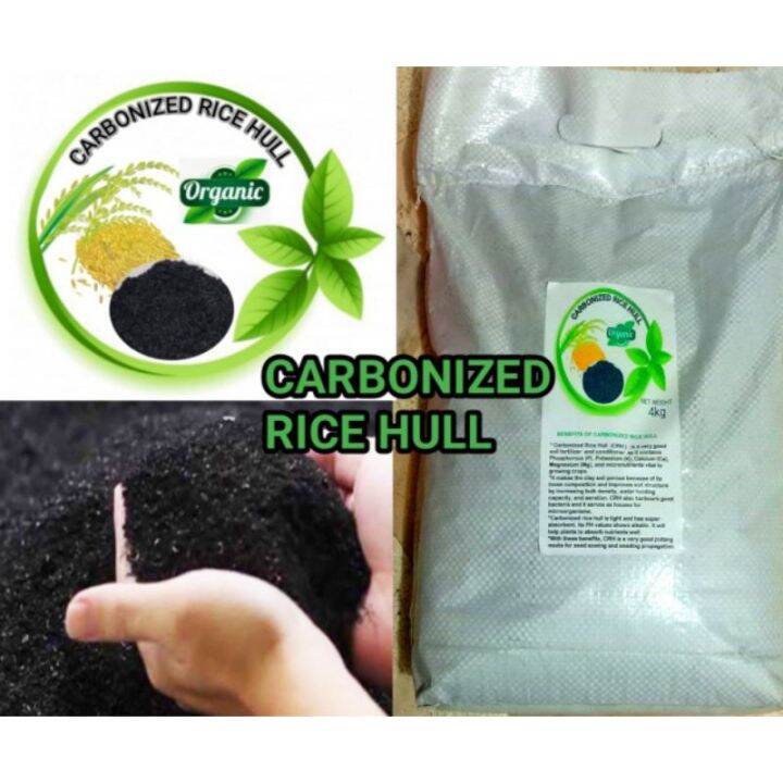 Carbonized Rice hull 1 sack 4kg | Lazada PH