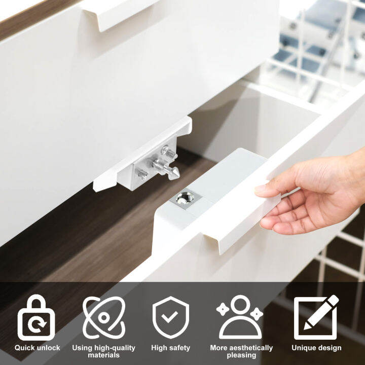 GUFUZI RFID Drawer Lock for Drawer Hidden Smart Cabinet Lock for ...