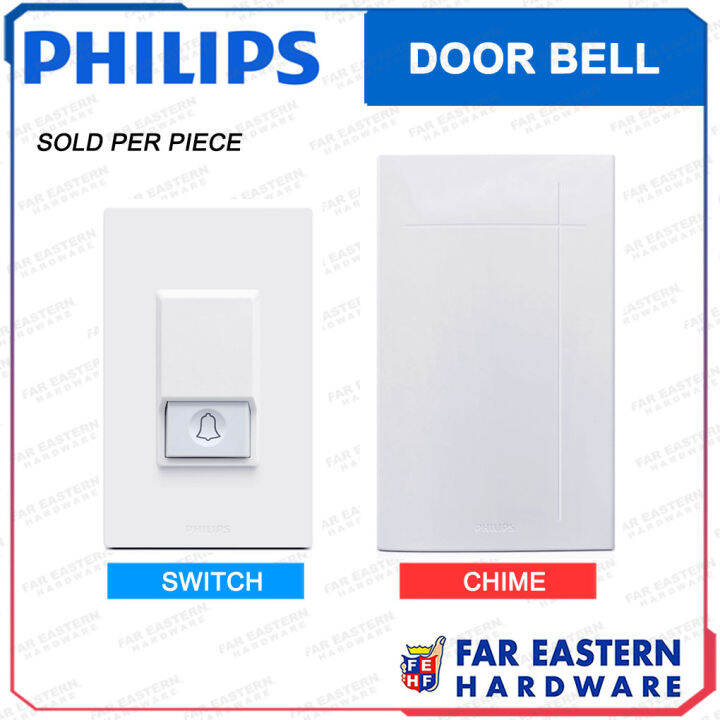 PHILIPS Door Bell | Chime Push Button Switch Wired Doorbell | Lazada PH