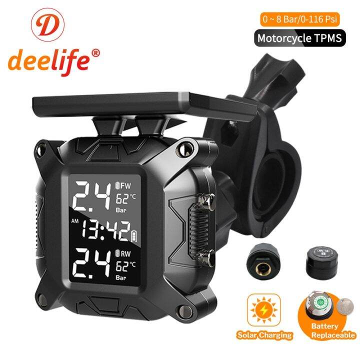 Deelife รถจักรยานยนต์ TPMS Moto ยางความดันระบบการตรวจสอบสำหรับรถมอเตอร์ไซด์มอเตอร์จักรยานสกูตเต ...