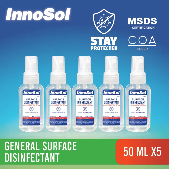 InnoSol Surface Disinfectant 50ml Spray x 5 | Lazada PH