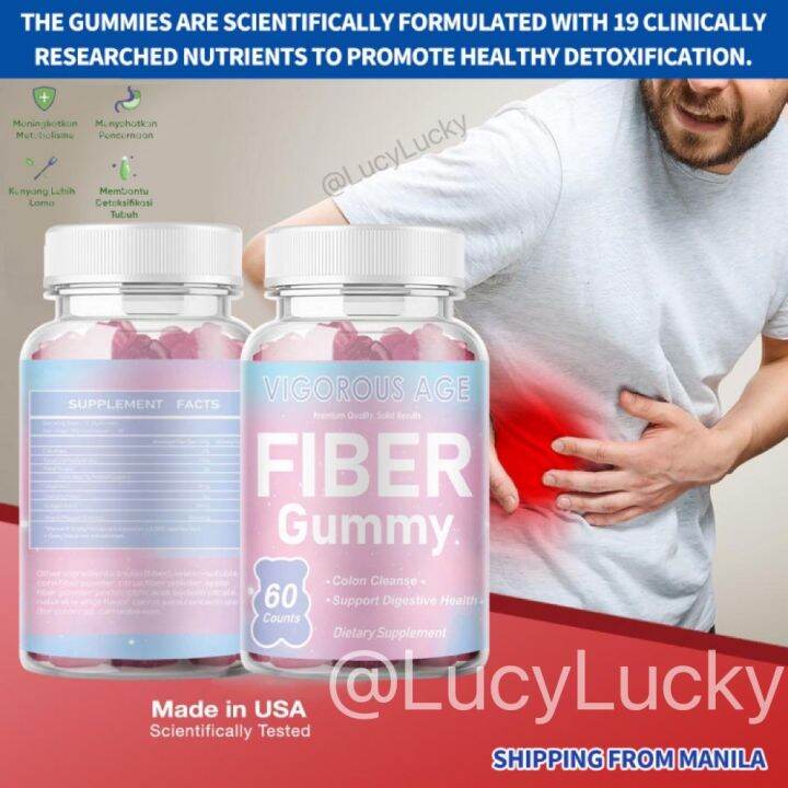 barko agad Colon Cleanse Detox Fiber gummies Relieve Constipation Pain ...